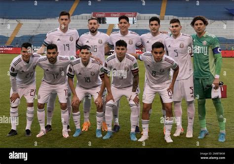 Mexicos National Soccer Team Players Pose For A Group Photo Prior A