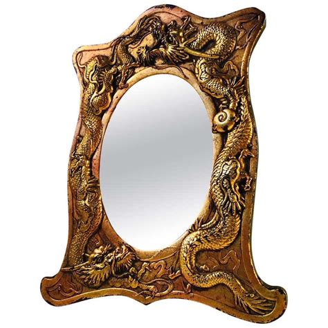 Antique Carved Wood Dragon Mirror Circa 1900 At 1stdibs