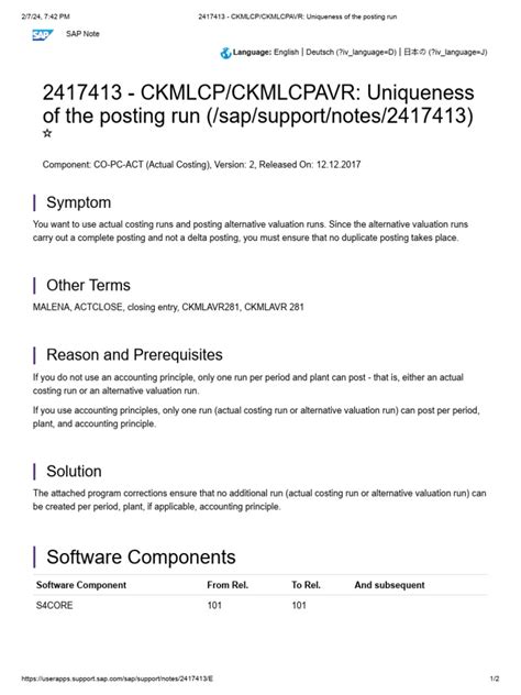 Ckmlcp Ckmlcpavr Uniqueness Of The Posting Run Pdf Software