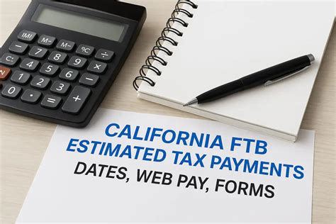 California Ftb Estimated Tax Payments Dates Web Pay Forms
