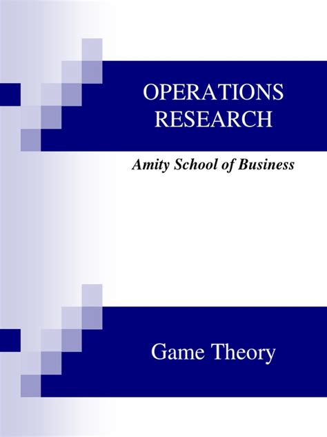 Game Theory Pdf Game Theory Applied Mathematics