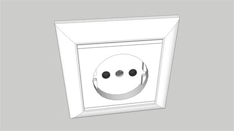 Розетка одинарная 3d Warehouse