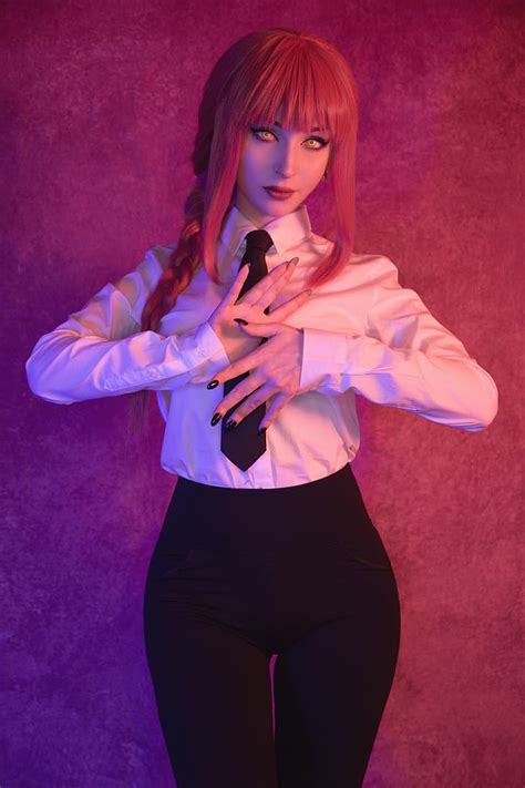Shiro Kitsune Modelo Mujer Modelo Cosplay Makima Chainsaw Man