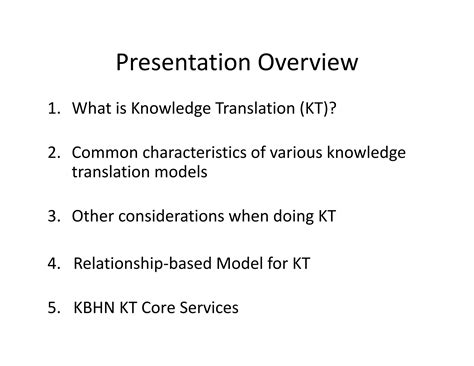 Introduction To Knowledge Translation Pdf