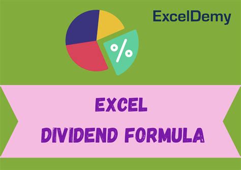 Excel Dividend Formula Exceldemy