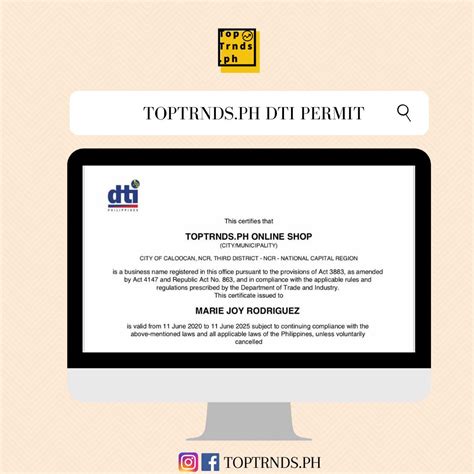 Toptrndsph Dti And Fda Permit 💯 Facebook