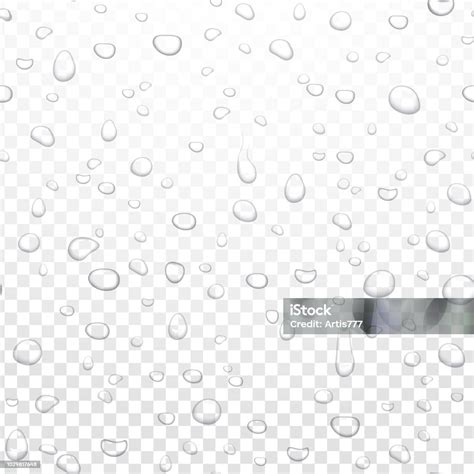 현실적인 벡터 물 비 알파 투명 한 배경에 삭제합니다 압축 된 순수 물방울입니다 창 유리에서의 벡터 맑은 물 거품 물에 대한