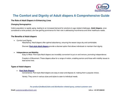 Ppt The Comfort And Dignity Of Adult Diapers A Comprehensive Guide