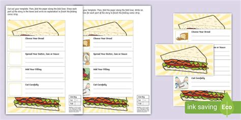 Making A Sandwich Folding Sequencing Template