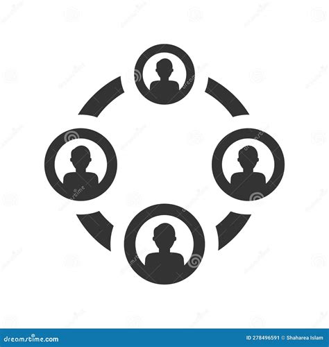 Circle Network Icon Stock Vector Illustration Of Designed 278496591