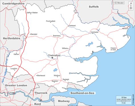 Essex D Free Map Free Blank Map Free Outline Map Free