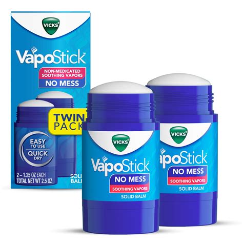 Vicks Vapostick Non Medicated Soothing Vapors Sinus Relief 2 Pack 1