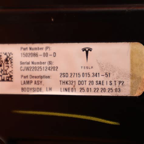 Tesla Model Y Tail Light Left Driver 2020 2021 2022 Led 1502086 00 D Oem