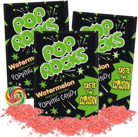 Needzo Pop Rocks Fizzing Candies Watermelon Flavored