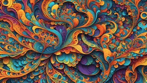 Vibrant Abstract Complementary Colors Background Stock Illustration