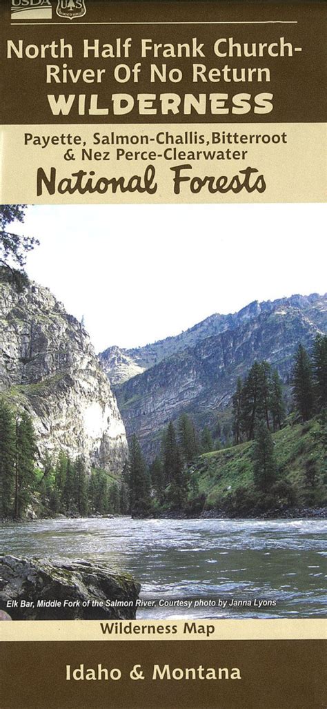 Salmon Challis Nf Frank Church Wilderness North Usfs Map Metsker Maps
