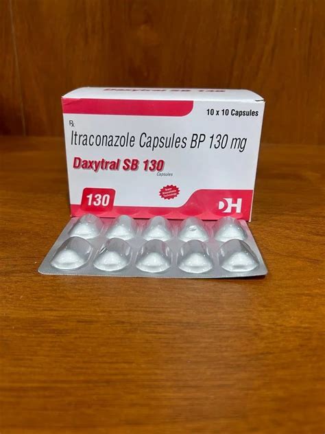 Itraconazole Capsules 130mg At ₹ 2850box Pharmaceutical Capsules In