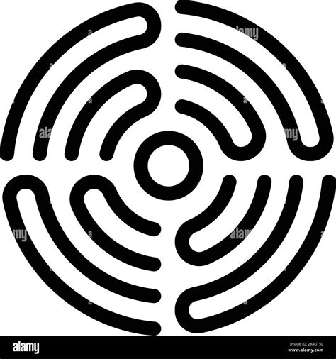 Electrical Induction System Icon Outline Vector Heating Vessel