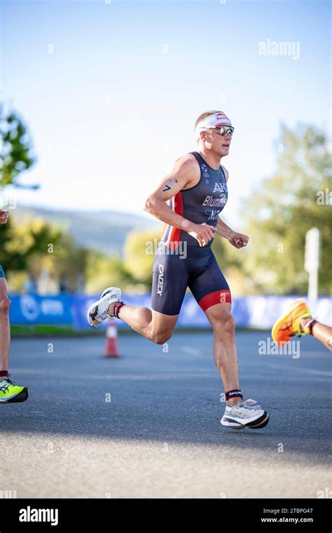 Kristian Blummenfelt Running In Pontevedra In The 2023 World Triathlon
