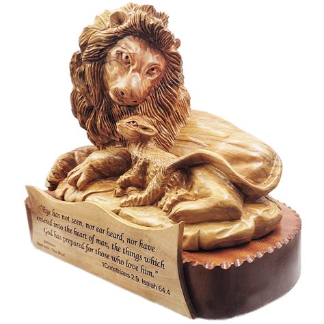 Biblical Art The Lion And The Lamb Ornament Faithful