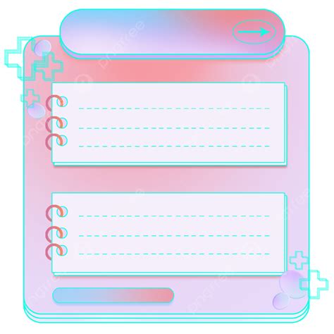Gradient Pink Coil Book Border Coil Notebook Frame Text Box Png