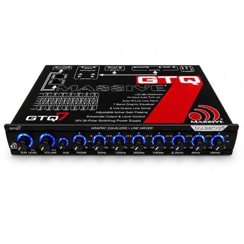 Gtq7 7 Band Car Audio Graphic Equalizer Auto Hi Low Input