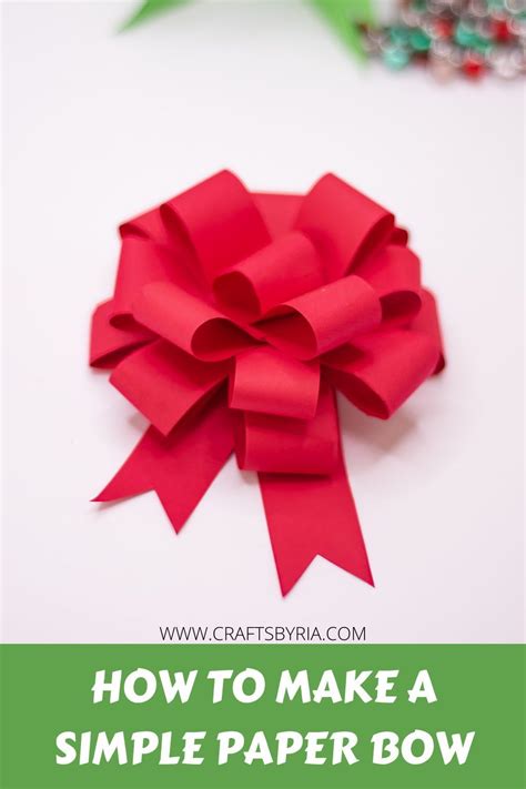 How To Make A Paper Bow Easy Step By Step Craft Artofit