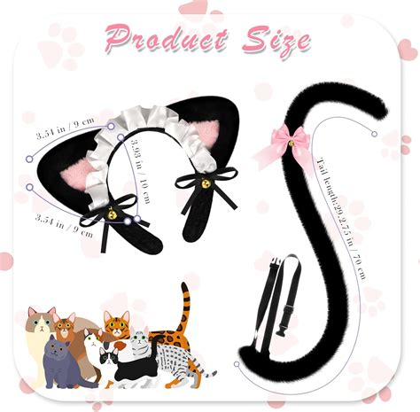 Orecchie Da Gatto Nere Costume Da Gatto Arancione Xepst Orecchie