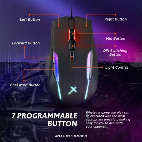 Promo 100 Produk Ori Mouse Gaming Jete X Msx3 Rgb Wired 7 Programmable