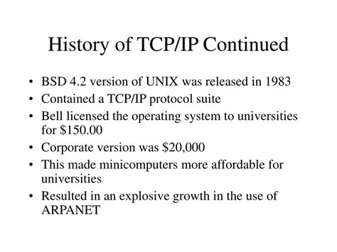 PPT Evolution Of TCP IP From ARPANET To Modern Networks PowerPoint Presentation ID