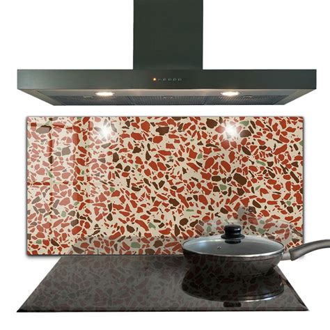 Glass Splashback Terrazzo Stone Structure