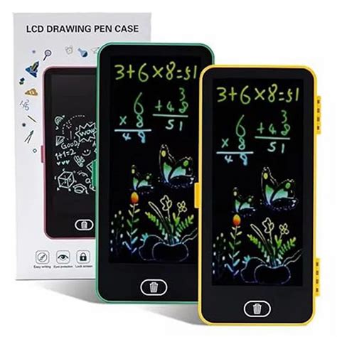 Asera Lcd Drawing Pen Case Easy Writing Lock Screen Replaceable