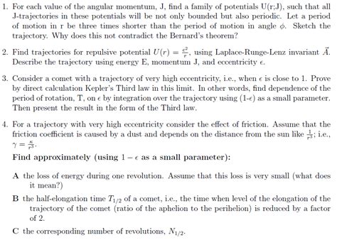 1 For Each Value Of The Angular Momentum J Find A
