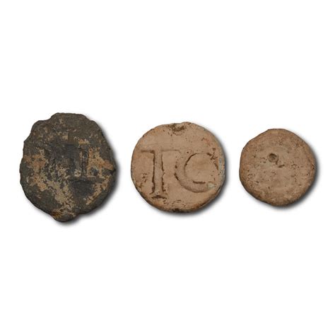 Inscribed Lead Token Group Lot No 3668