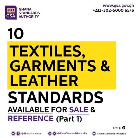 Ghana Standards Authority On Linkedin Textiles Garments Leather