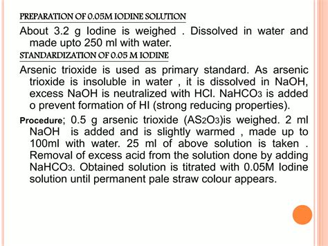Iodimetry And Iodometry Pptx
