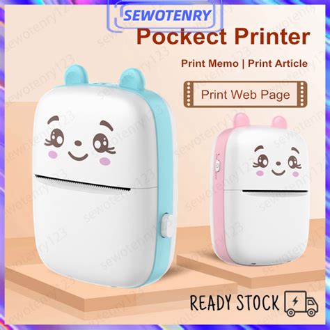 Jual Cod Mini Thermal Printer Bluetooth Printer Portable Tanpa Tinta Termal Printer Label