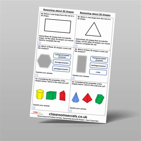 Year 5 Reasoning About 3d Shapes Reasoning And Problem Solving Resource