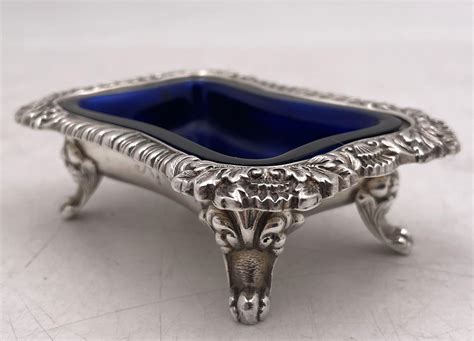 Tiffany And Co Set Of 4 Sterling Silver 1879 Open Salt Cellars With
