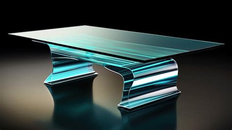 Premium Photo Reflective Glass Table