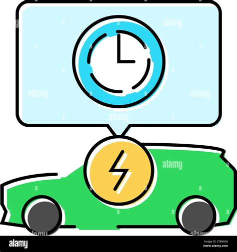 Charging Time Electric Color Icon Vector Illustration Stock Vector