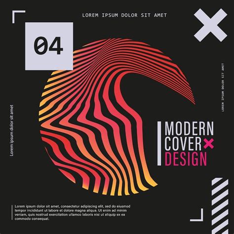 Premium Vector Trendy Wave Cover Template