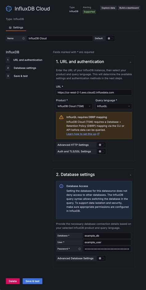 Use Grafana With Influxdb Cloud Influxdb Cloud Tsm Documentation