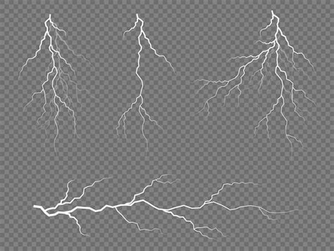 Premium Vector Lightning Set Vector Illustration