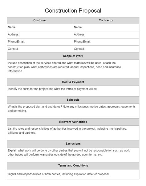 Construction Proposal Template Edrawmax Edrawmax Templates