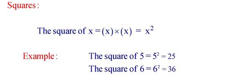Squares And Square Roots Formula For 8th Class Formula In Maths