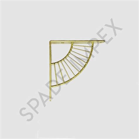 Golden Iron Wire Design Bracket Brass Plating Size H6xl6 Inches At