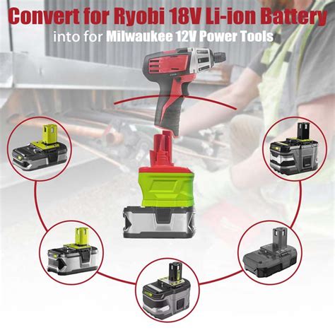 Ryobi 18v To Milwaukee 12v Battery Adapter Powuse