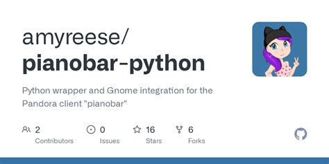GitHub Amyreese Pianobar Python Python Wrapper And Gnome Integration For The Pandora Client