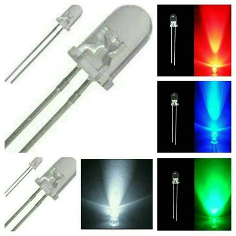 Putih Hijau Merah Led Light Indicator Led Diode Indicator Small Mini
